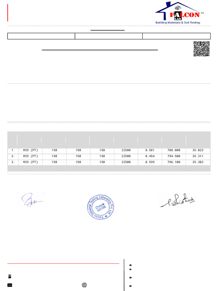 TJ2409188-01 Hardened Concrete Cube Report | PDF