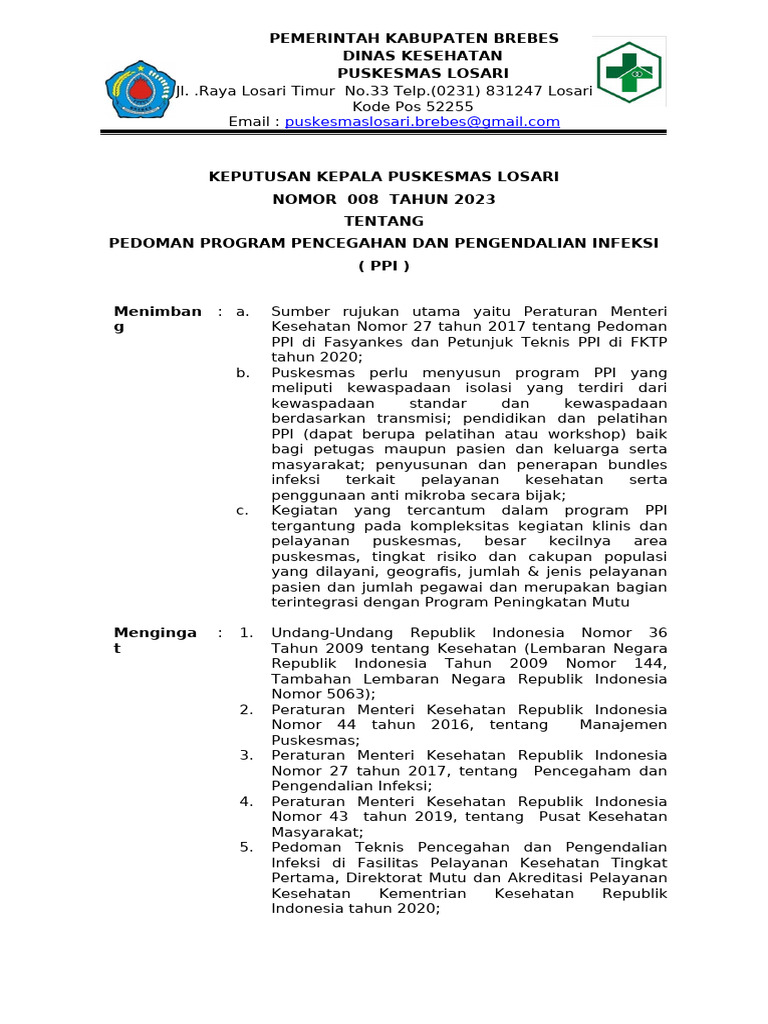 5.5.1.1 SK, Sop Ppelaksanaan Ppi | PDF | Pengembangan Diri