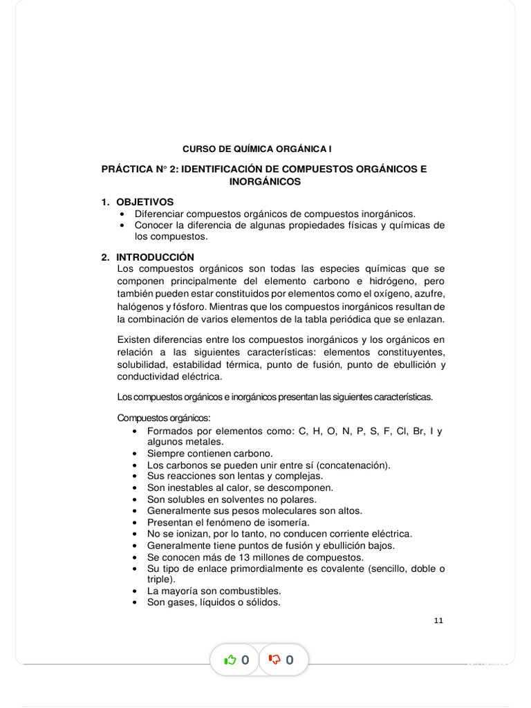 PRACTICA 2 DE QUIMICA ORGANICA | PDF | Compuestos químicos | Elementos ... PRACTICA 2 DE QUIMICA ORGANICA | PDF | Compuestos químicos | Elementos ...