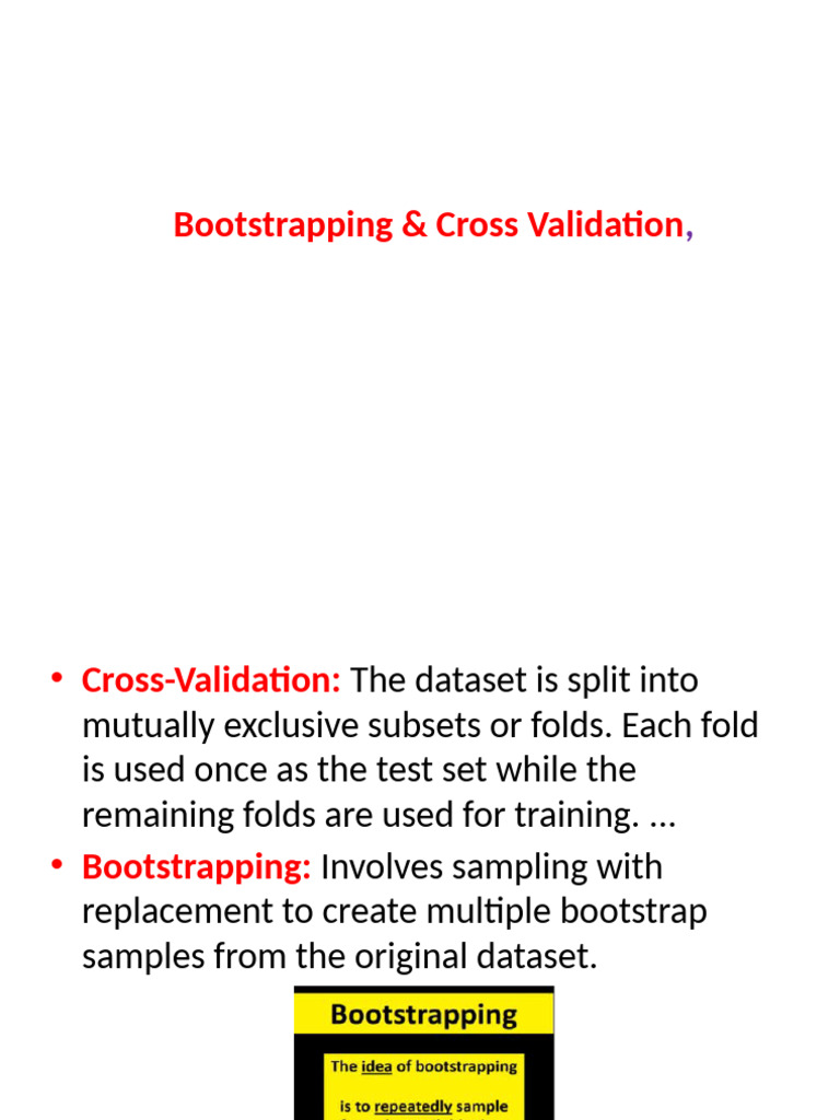 Bootstrapping & Cross Validation | PDF Bootstrapping & Cross Validation | PDF