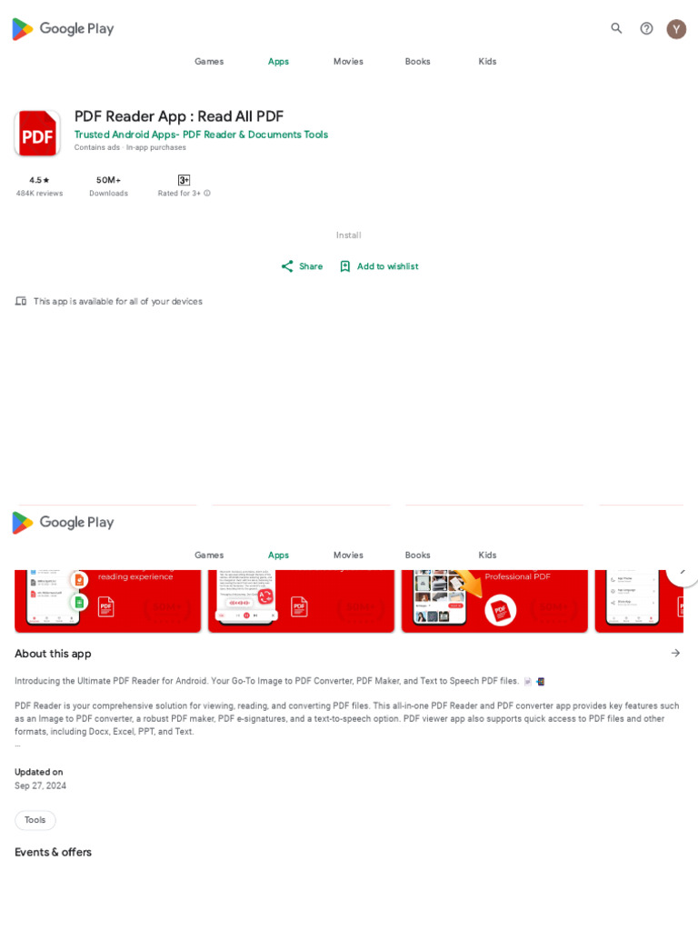 Ultimate PDF Reader & Converter App | PDF | Google Play | Mobile App
