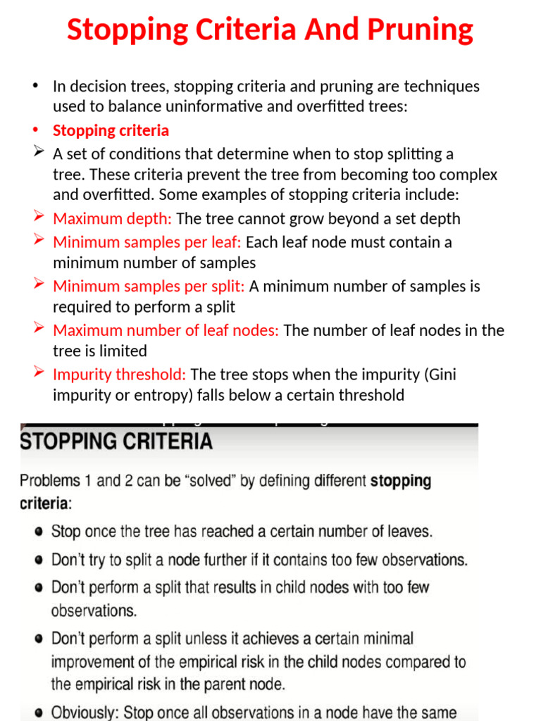 Stopping Criterion & Pruning, Loss Functions | PDF