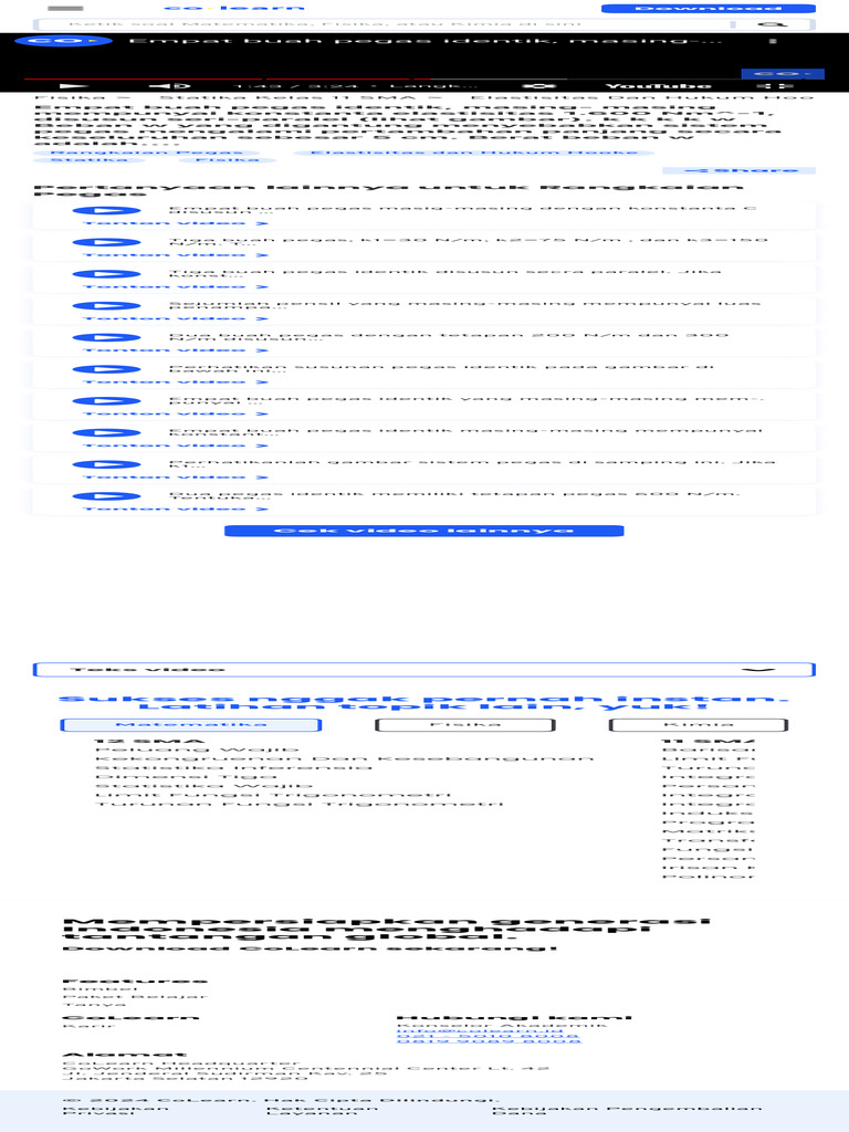 Empat Buah Pegas Identik, Masing - Masing Mempunya | PDF