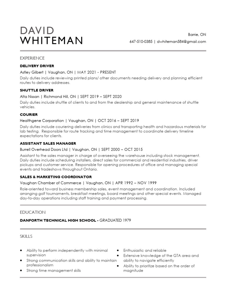 David Whiteman Resume | PDF