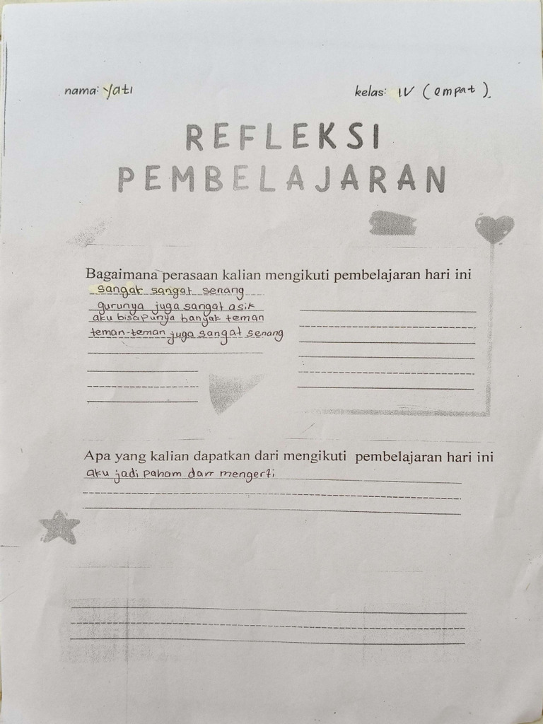Refleksi murid | PDF