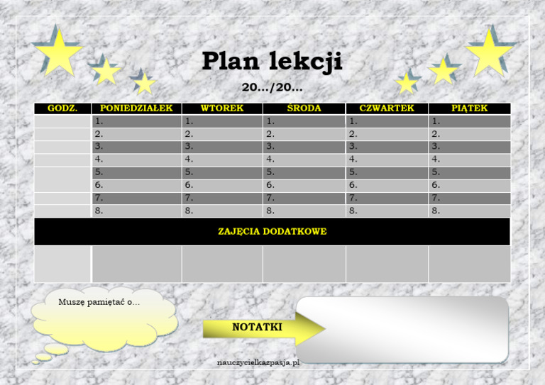 Plan Lekcji Kopia Skonwertowany 2 | PDF