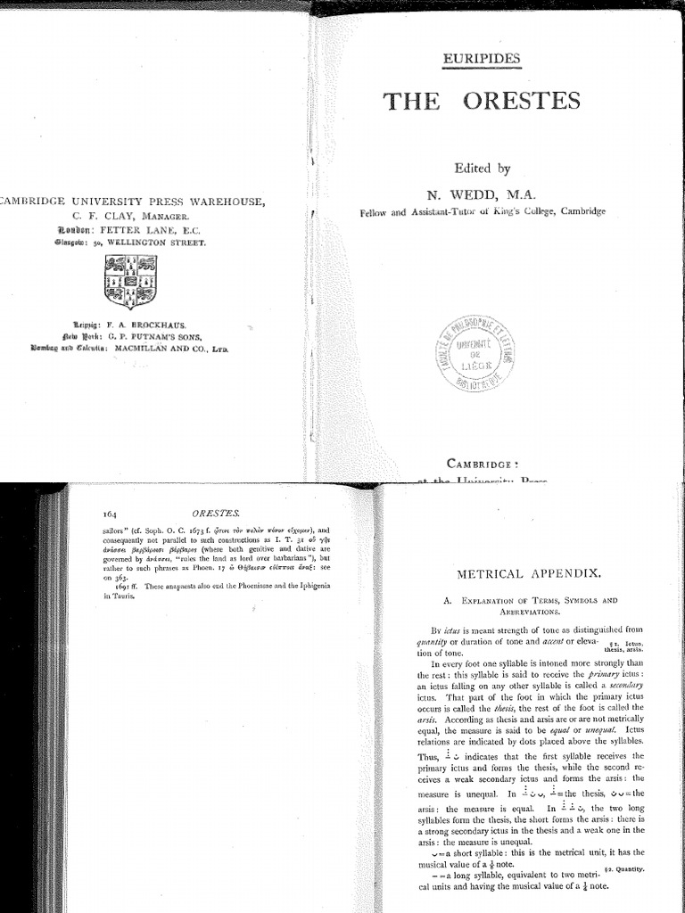 Métrique Oreste | PDF