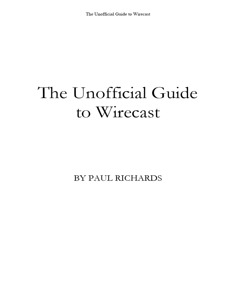 Unofficial Guide To Wirecast - 6 X 9 in | PDF | Usb | Window (Computing)
