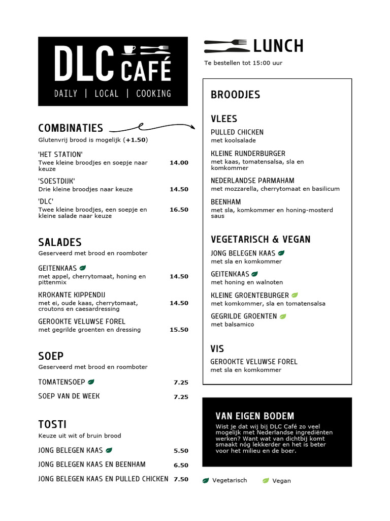 Menukaart-DLC-Cafe | PDF