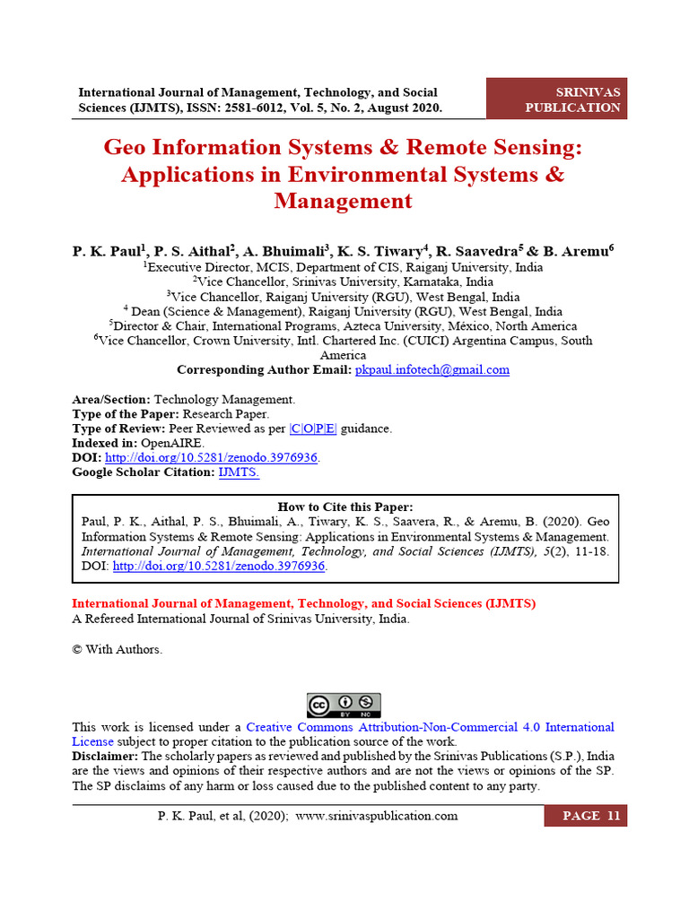 Geo Information Systems Remote Sensing Application | PDF | Geographic ...