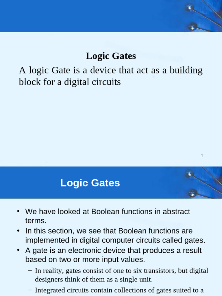 Logic_Gates_Module 3 | PDF | Logic Gate | Digital Electronics