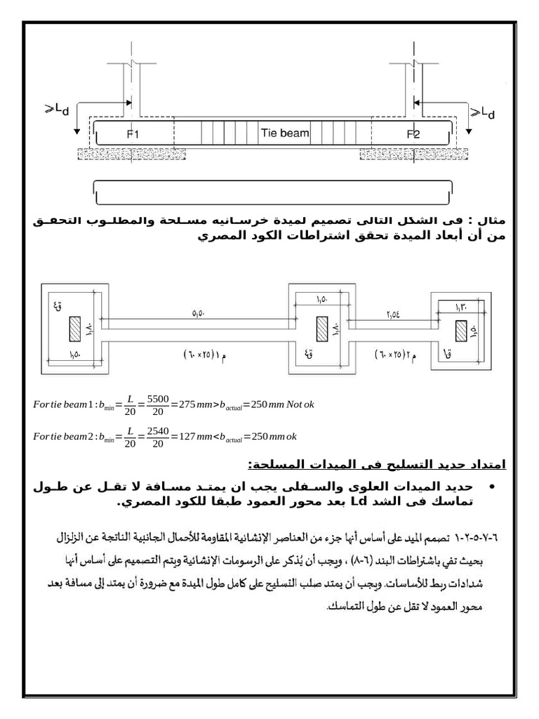 Tie Beam Width | PDF