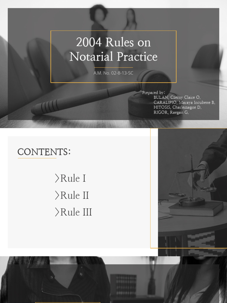2004 Rules On Notarial Practice 1 | PDF | Notary Public | Seal (Emblem)