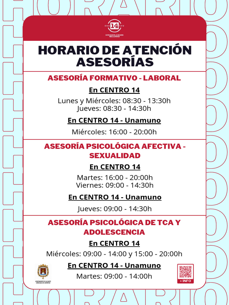 Horarios Asesorias C14 | PDF
