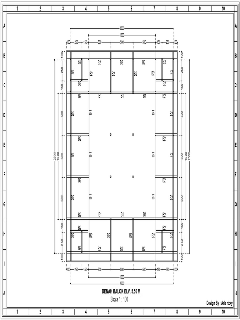 5.denah Balok 1 Mesjid An-Nur Tambusai | PDF