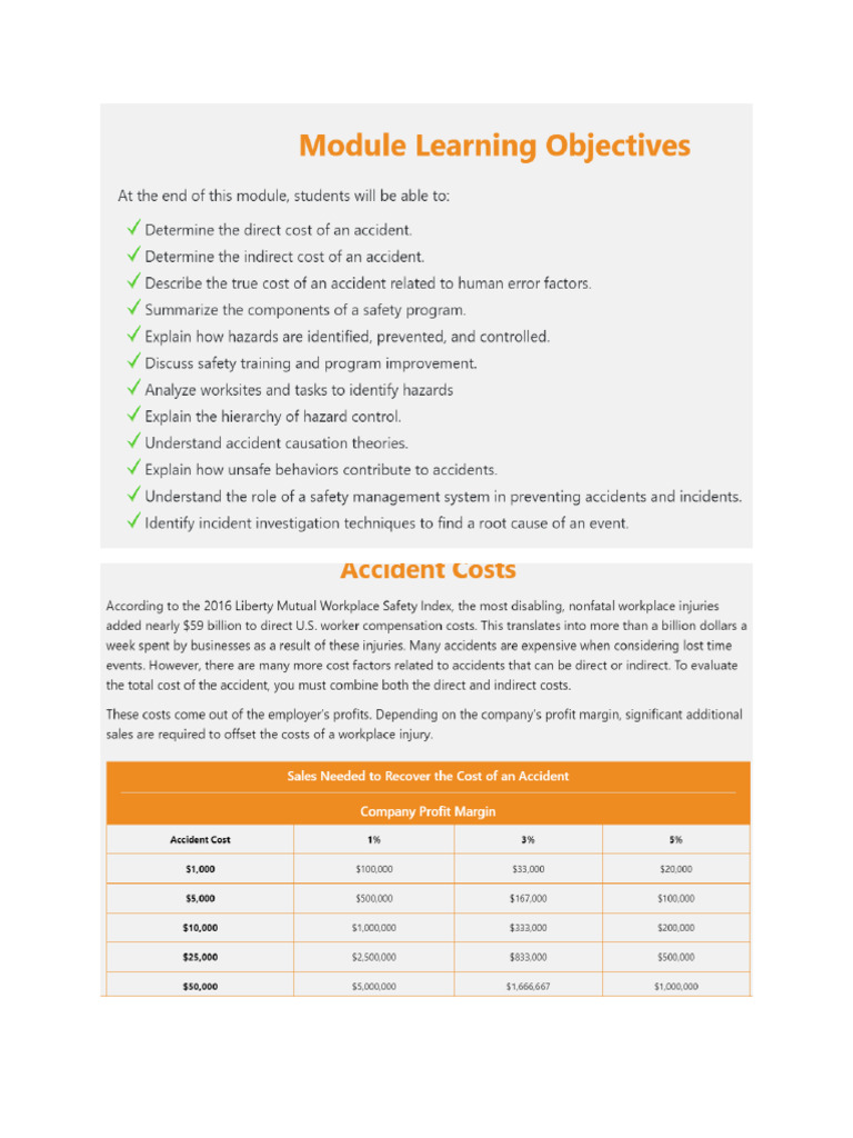 OSHA Module 2 Safety Program Overview | PDF
