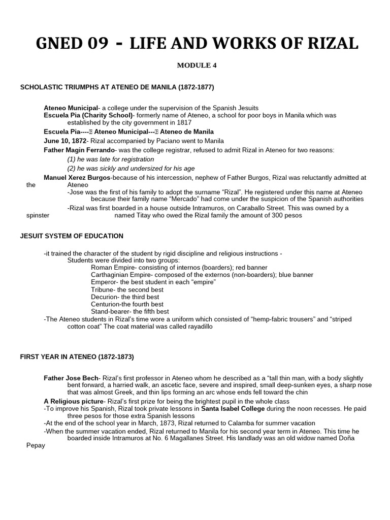 GNED-09-Life-and-Works-of-Rizal-_Module-4 | PDF