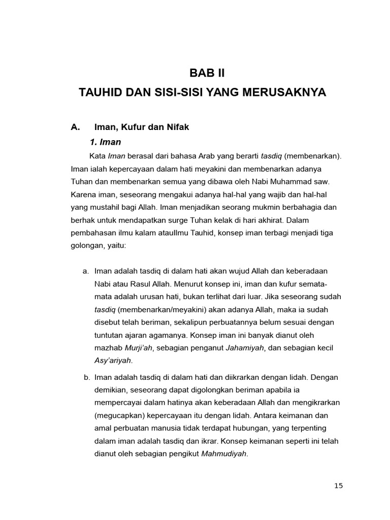 4-Konsep Iman, Kufur Dan Nifak | PDF | Pengembangan Diri