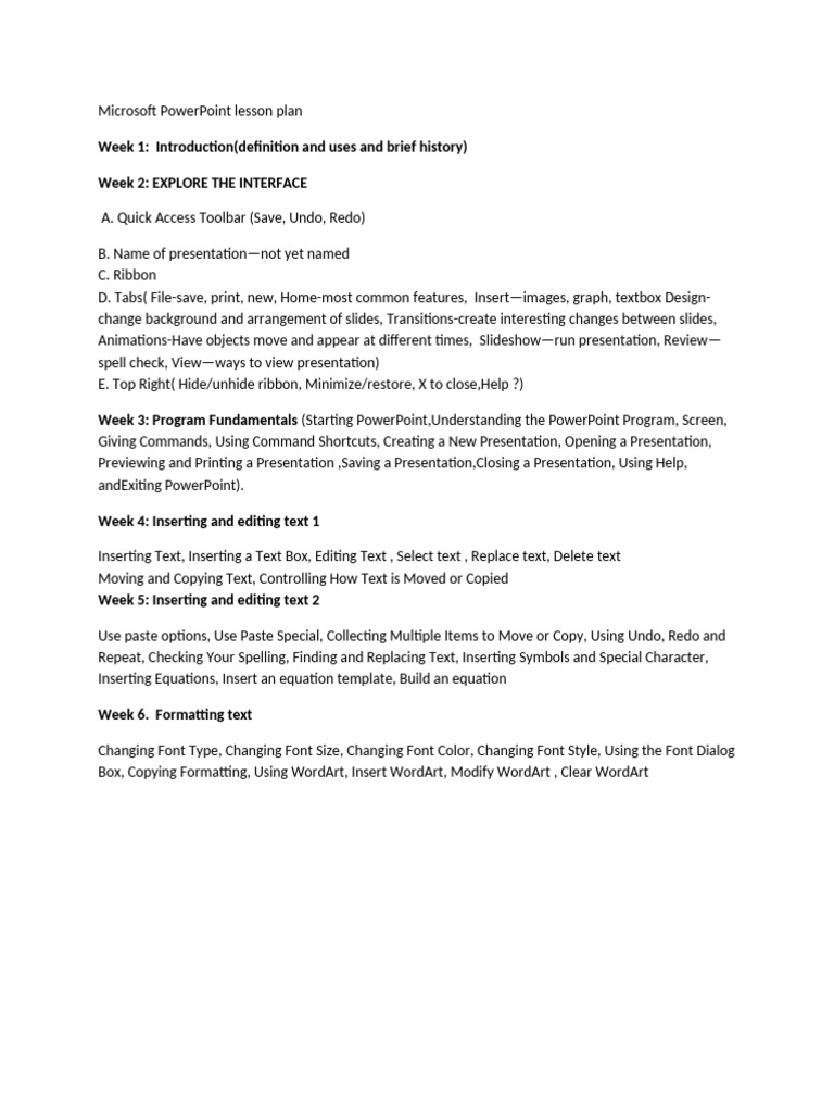 Microsoft PowerPoint Lesson Plan | PDF | Art