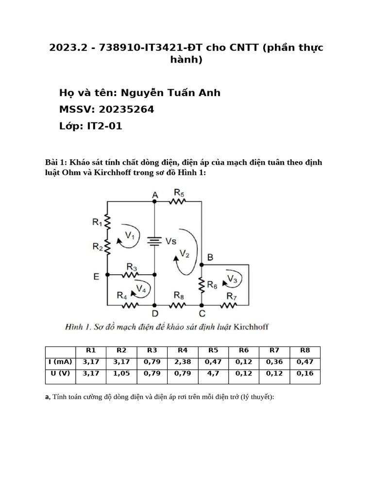 ĐT Cho CNTT Bài 1 | PDF