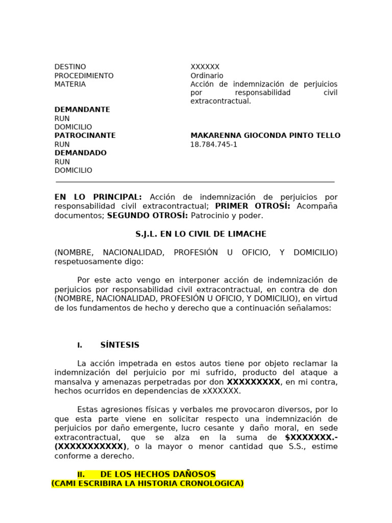 Respo Civil Extracontractual | PDF | Daños y perjuicios | Intención (Derecho Penal)