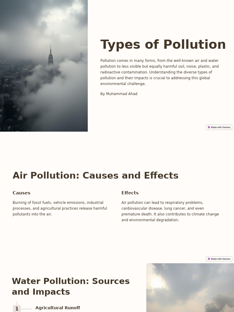 Types-of-Pollution | PDF | Pollution | Nuclear Power