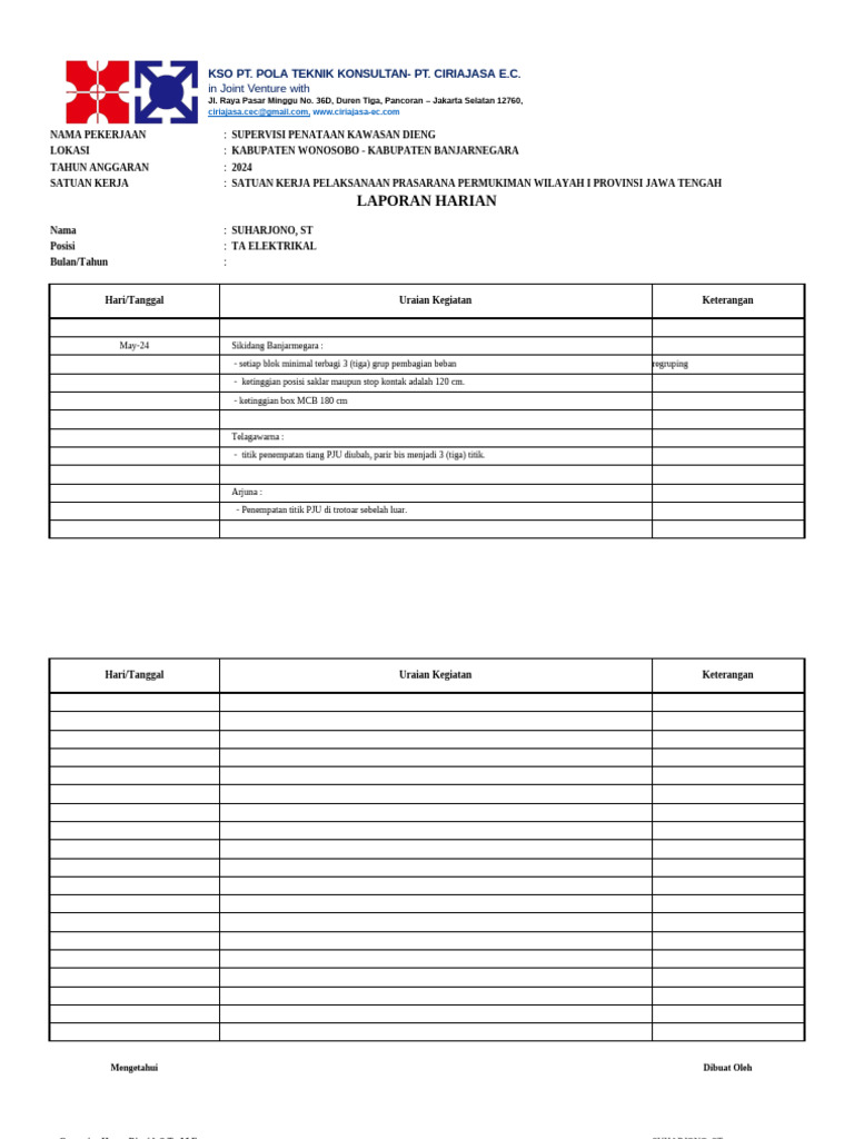 Logbook Dieng | PDF