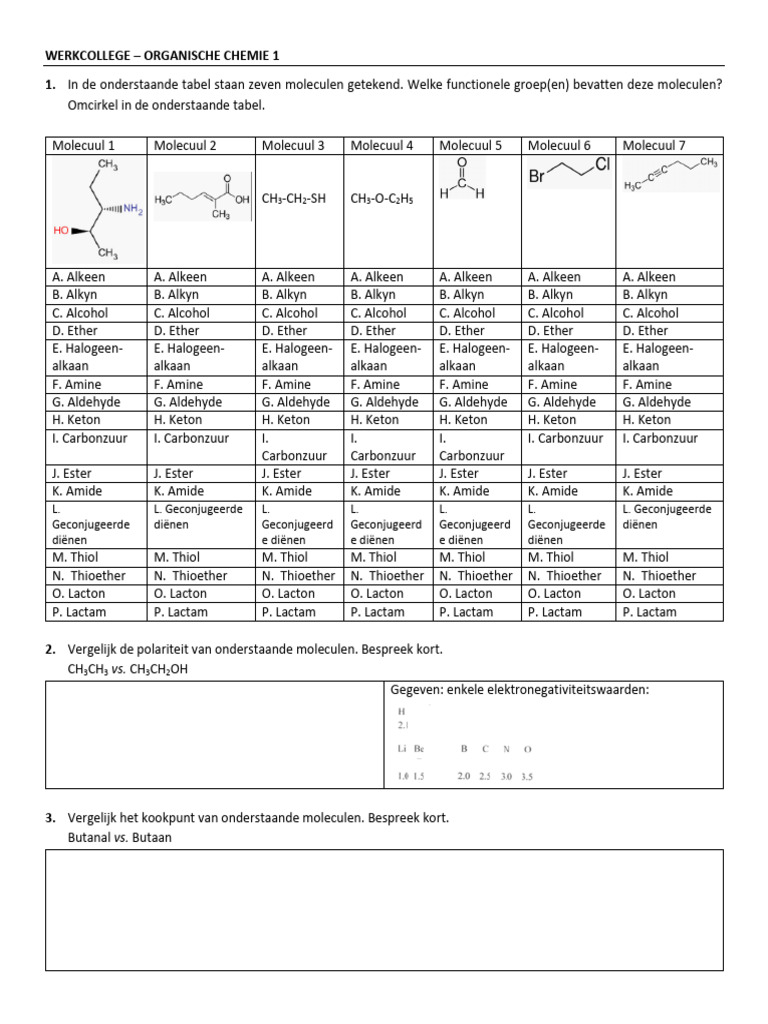 WEC 1 Organische Chemie 1 | PDF