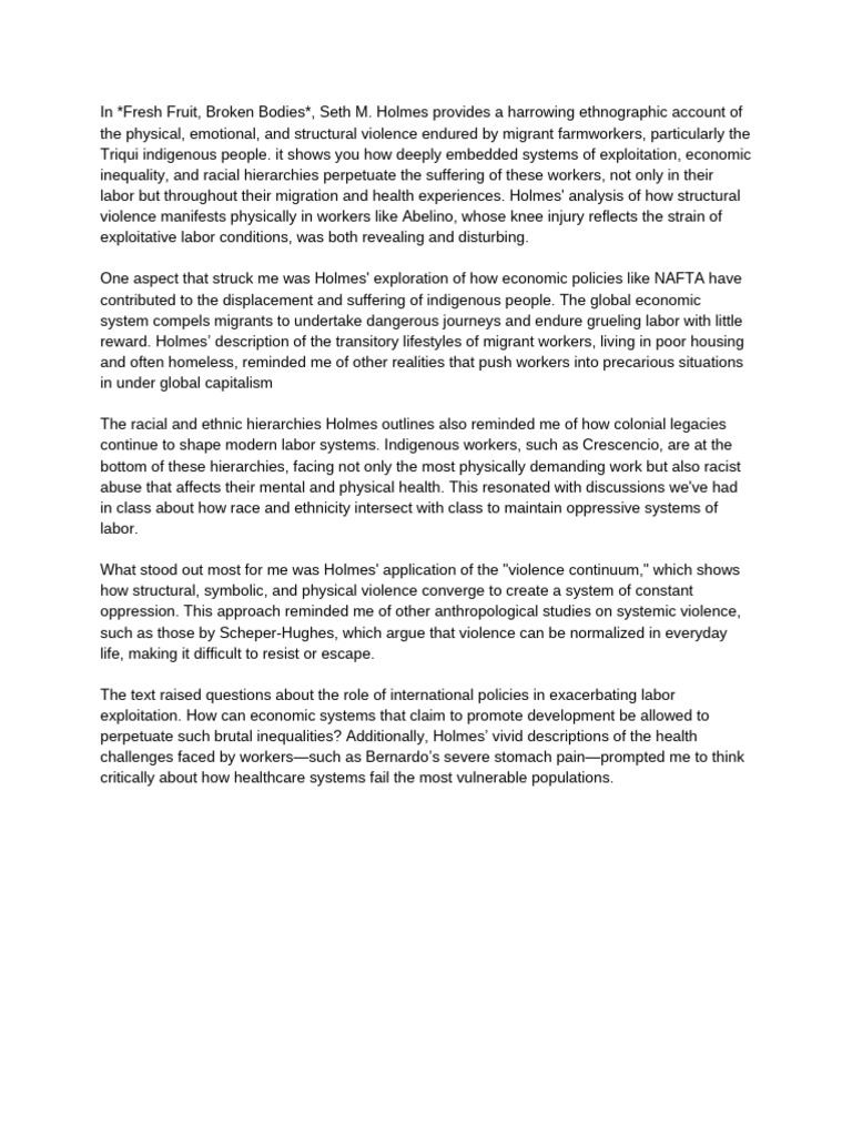 Fresh Fruit, Broken Bodies | PDF