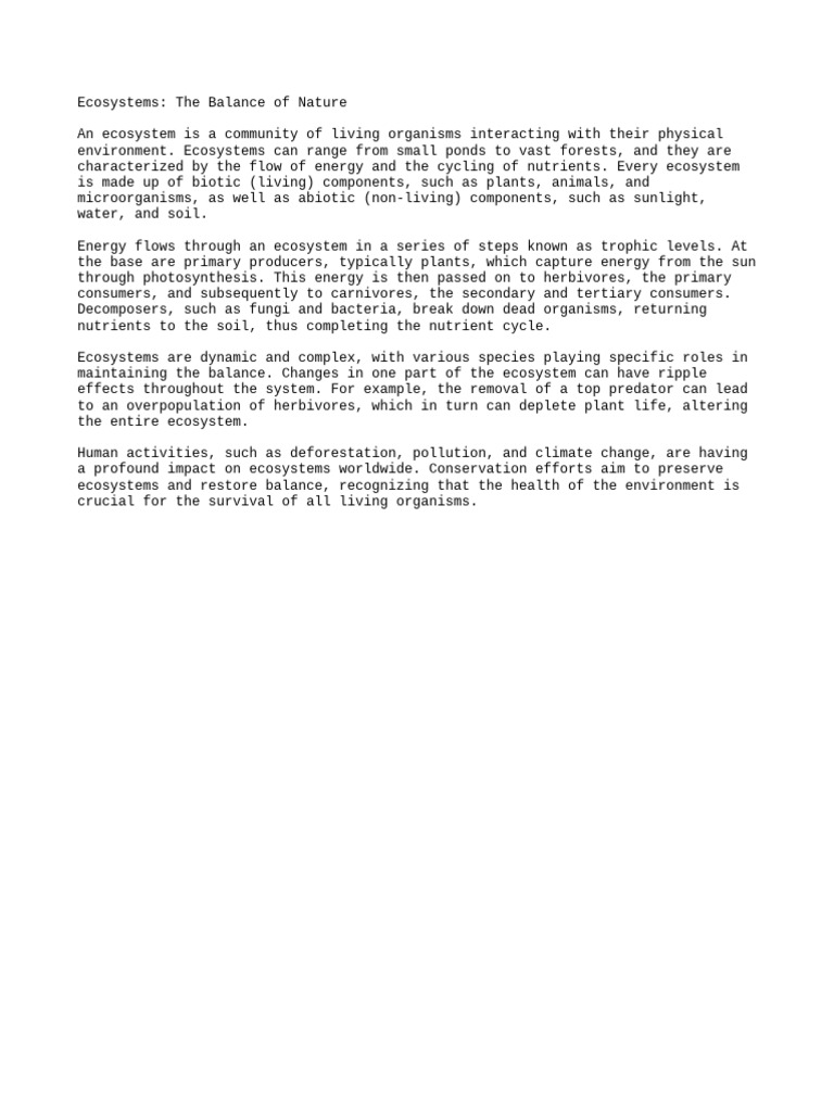 Ecosystems | PDF | Science & Mathematics | Technology & Engineering