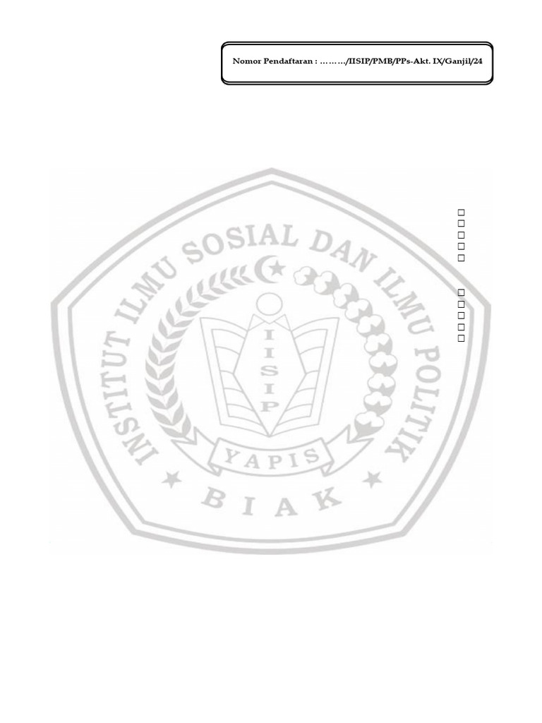 Formulir Pendaftaran S2 Administrasi Publik | PDF