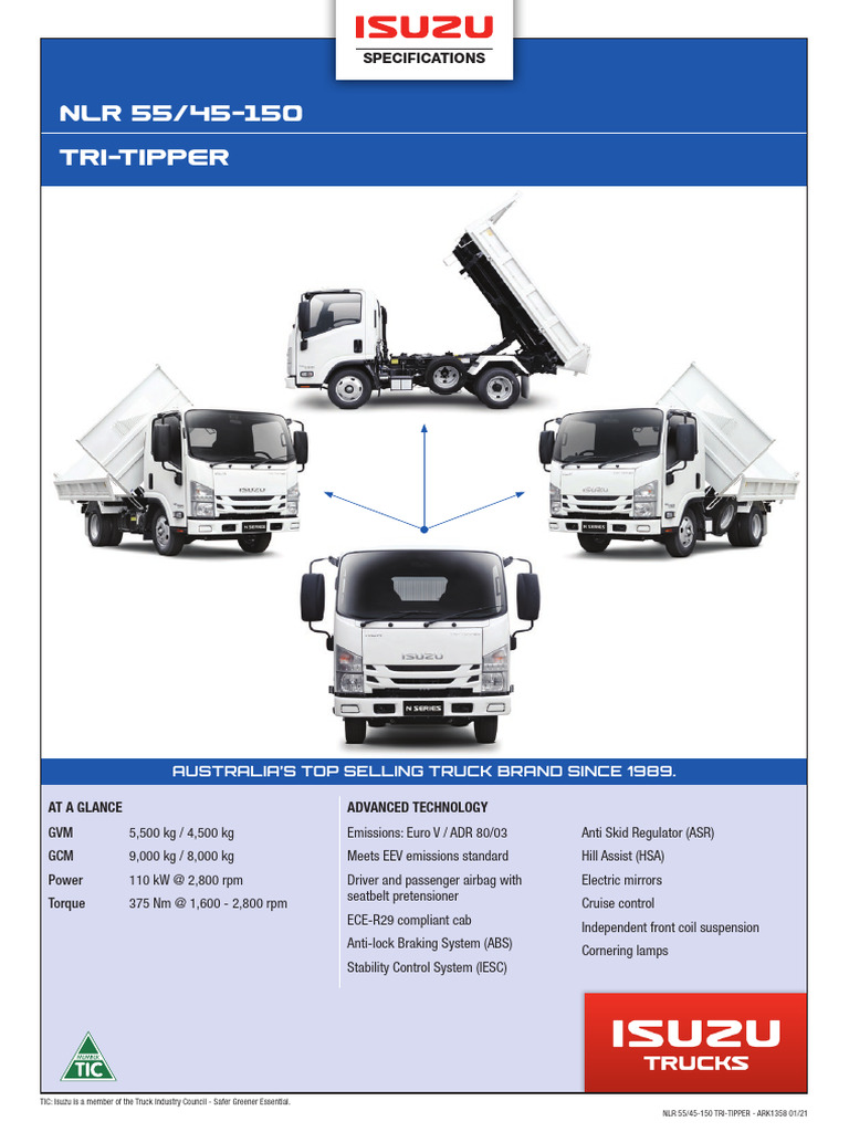 NLR 55 - 45-150 TRI-TIPPER - ARK1358 - v02 | PDF | Axle | Seat Belt