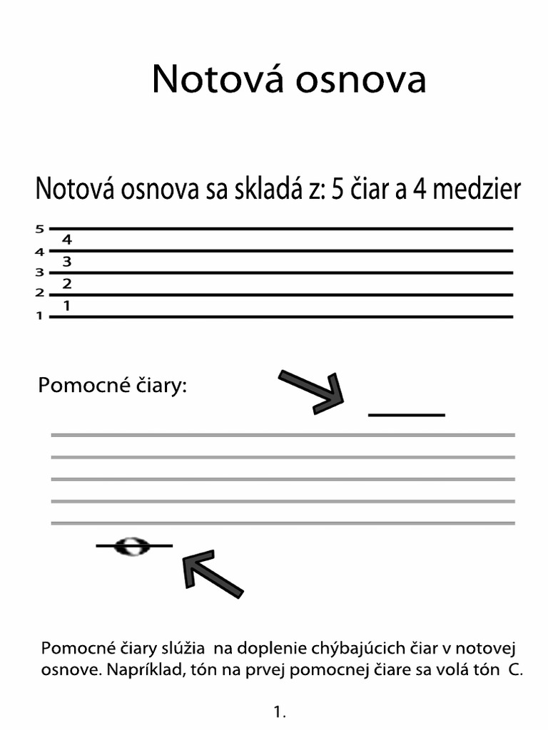 Notová Osnova, Husľový A Basový Kľúč | PDF