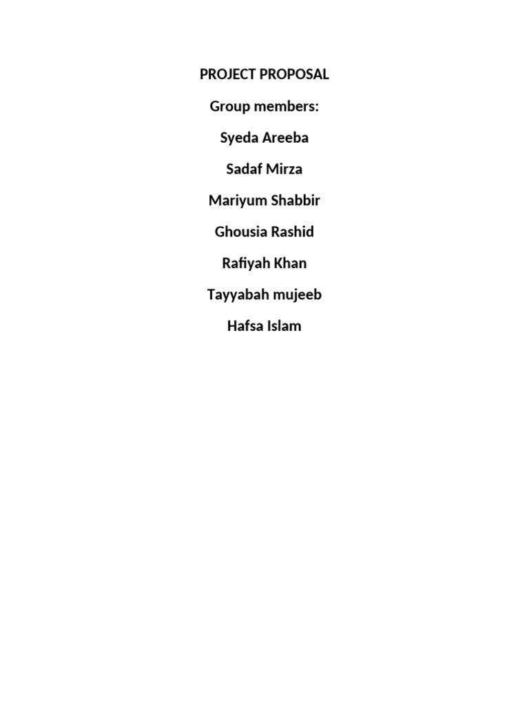 Project Proposal | PDF