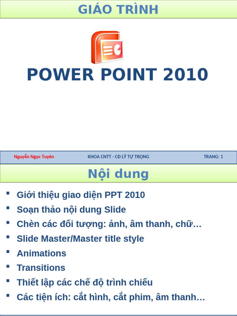 Bai Giang PowerPoint 2010 | PDF