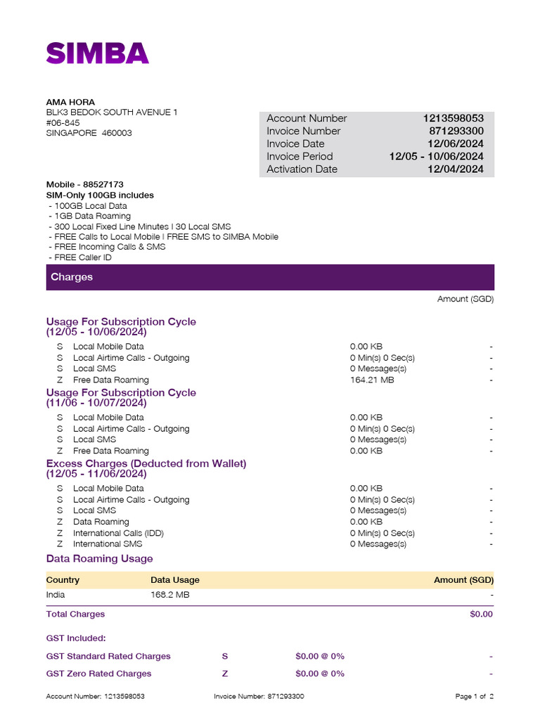 invoice (2) | PDF | Taxes | Telecommunications