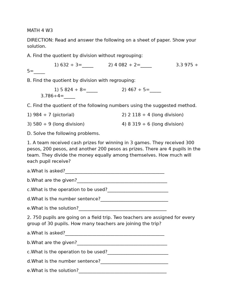 MATH 4 Q2 C | PDF | Teaching Methods & Materials