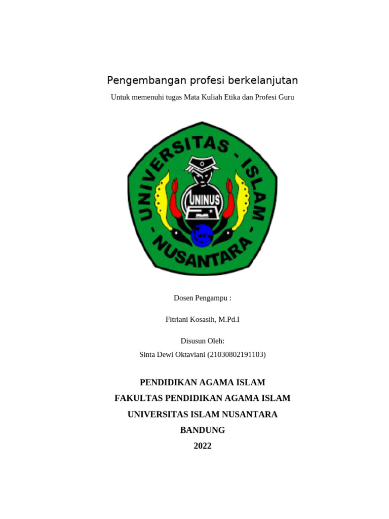 Pengembangan Profesi Berkelanjutan Guru | PDF