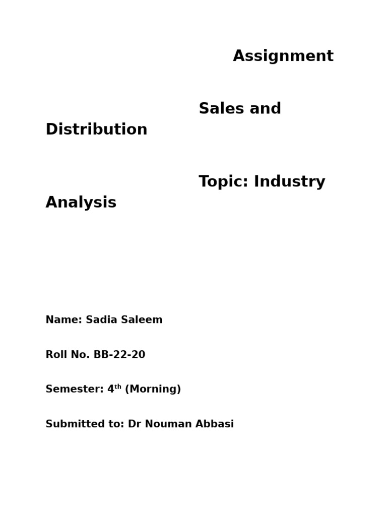 Industry Analysis Assignment | PDF | Brand | Cosmetics