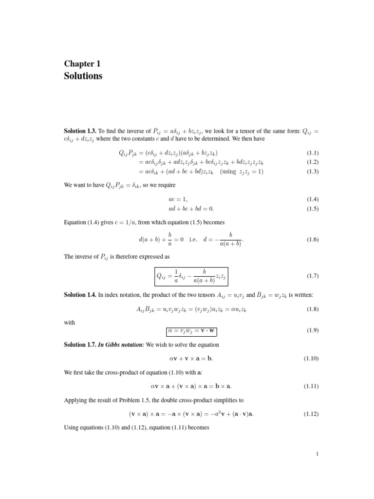Set 1 Soln | PDF | Eigenvalues And Eigenvectors | Rotation