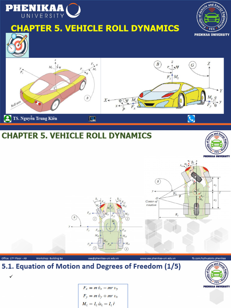 VEE703040_Chapter 5_Vehicle Roll Dynamics | PDF | Force | Classical Mechanics