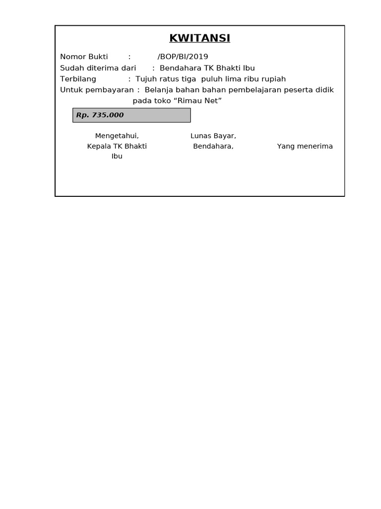 KWITANSI | PDF