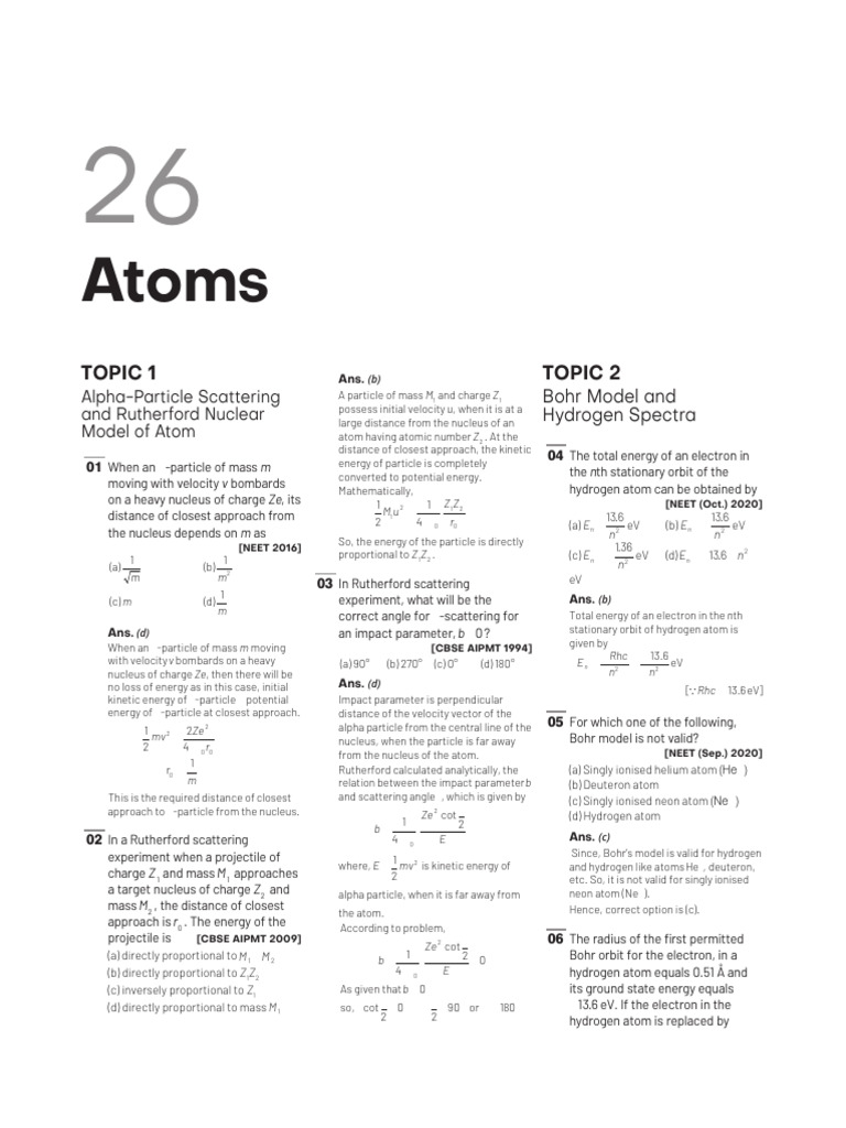 Atom Nuclei | PDF | Energy Level | Electron