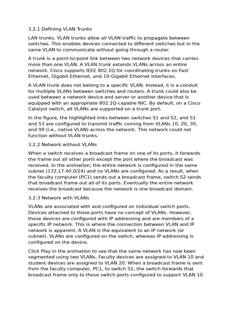 VLAN Trunking | PDF | Computer Network | Network Switch