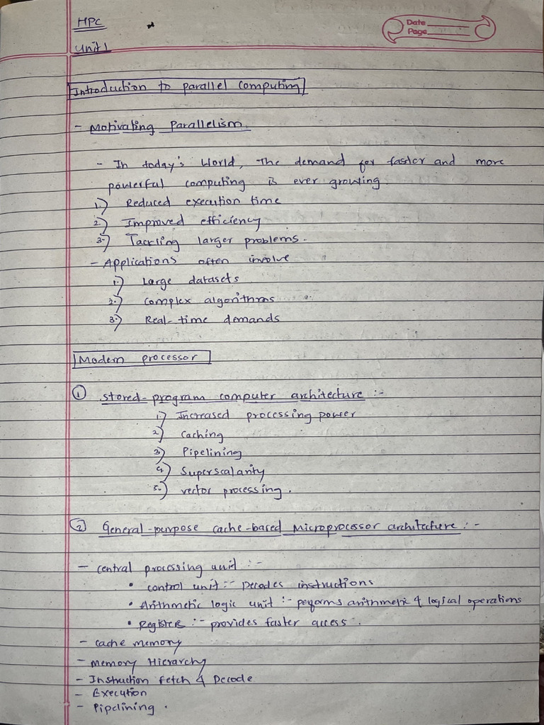 HPC Unit - 1,2 | PDF