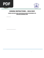 Joining Instruction 2025-2026 | PDF