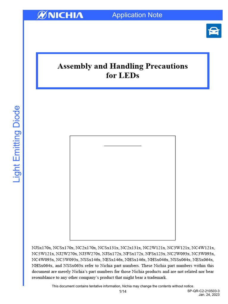 SP QR C2 210503 3 E_Assembly and Handling Precautions for LEDs | PDF ...