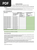 UNICEF Financial Bid Template for Consultants | PDF