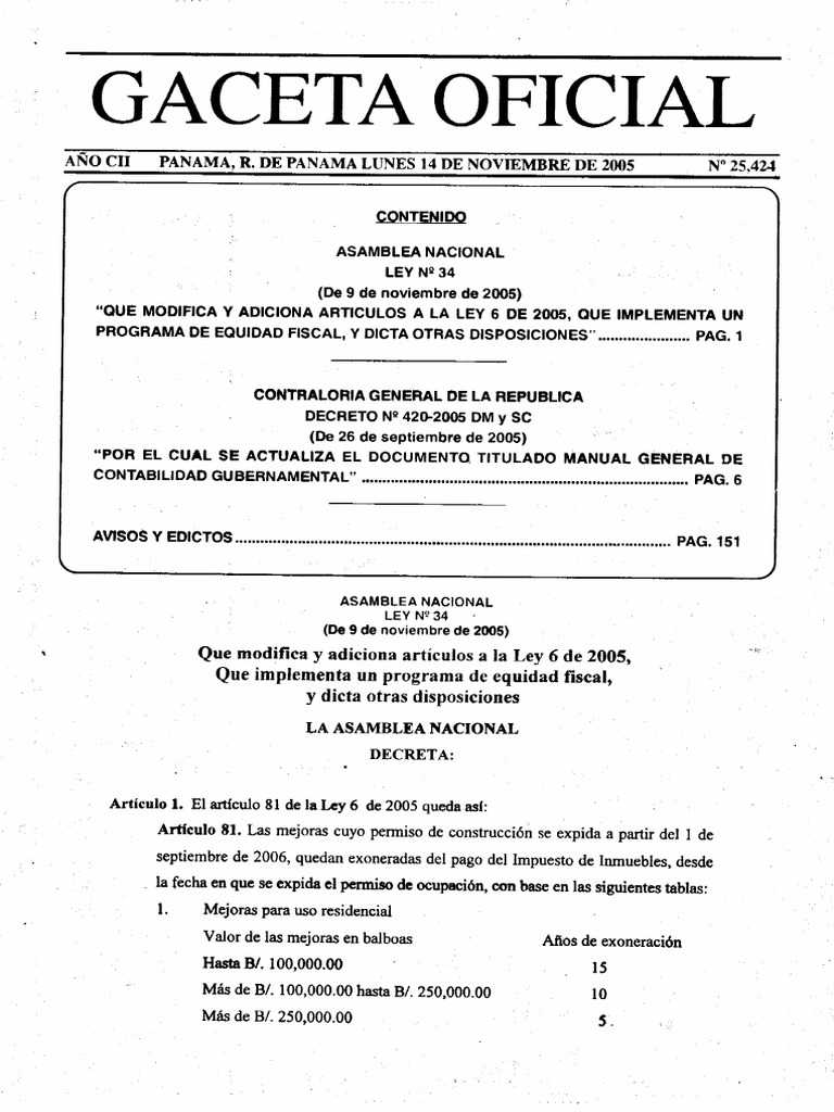 Httpgacetas - Procuraduria-Admon - Gob.pa25424 2005.PDF 2 | PDF