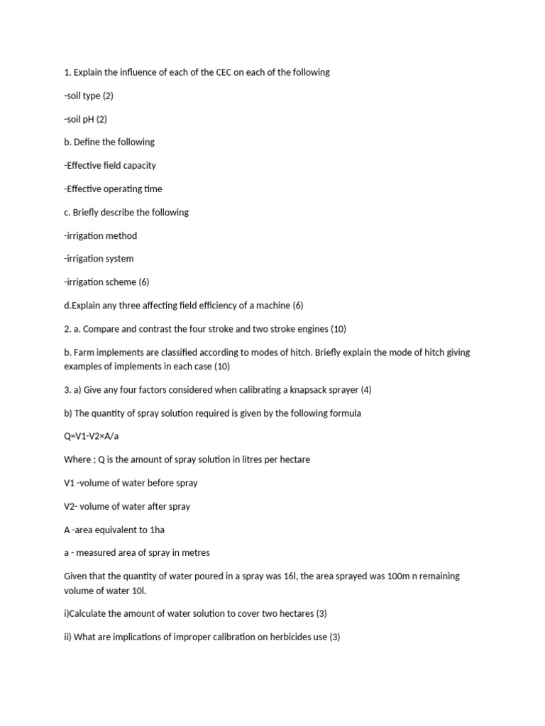 Soil Science and Engineering Questions | PDF | Soil | Agriculture